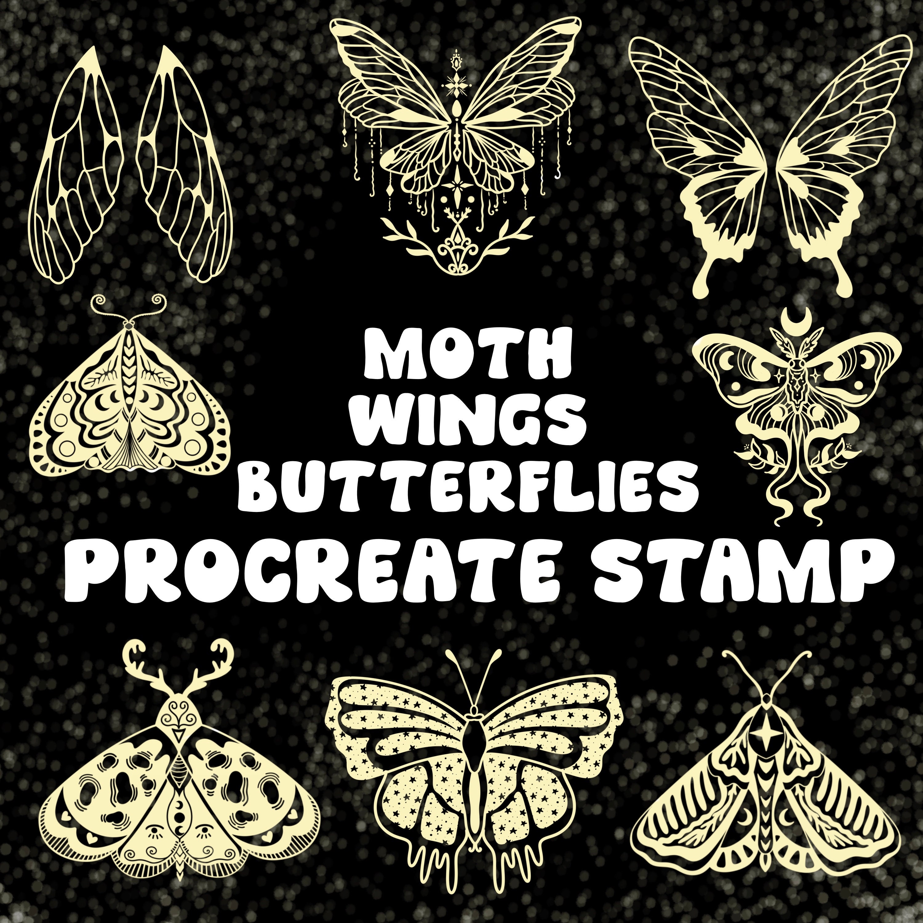 Moth Procreate Brushes Butterfly Procreate Stamps Procreate Brush Set ...