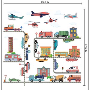 Removable Transportation Theme Wall Decals for Nursery and Kids Rooms ...