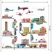 Removable Transportation Theme Wall Decals for Nursery and Kids Rooms ...