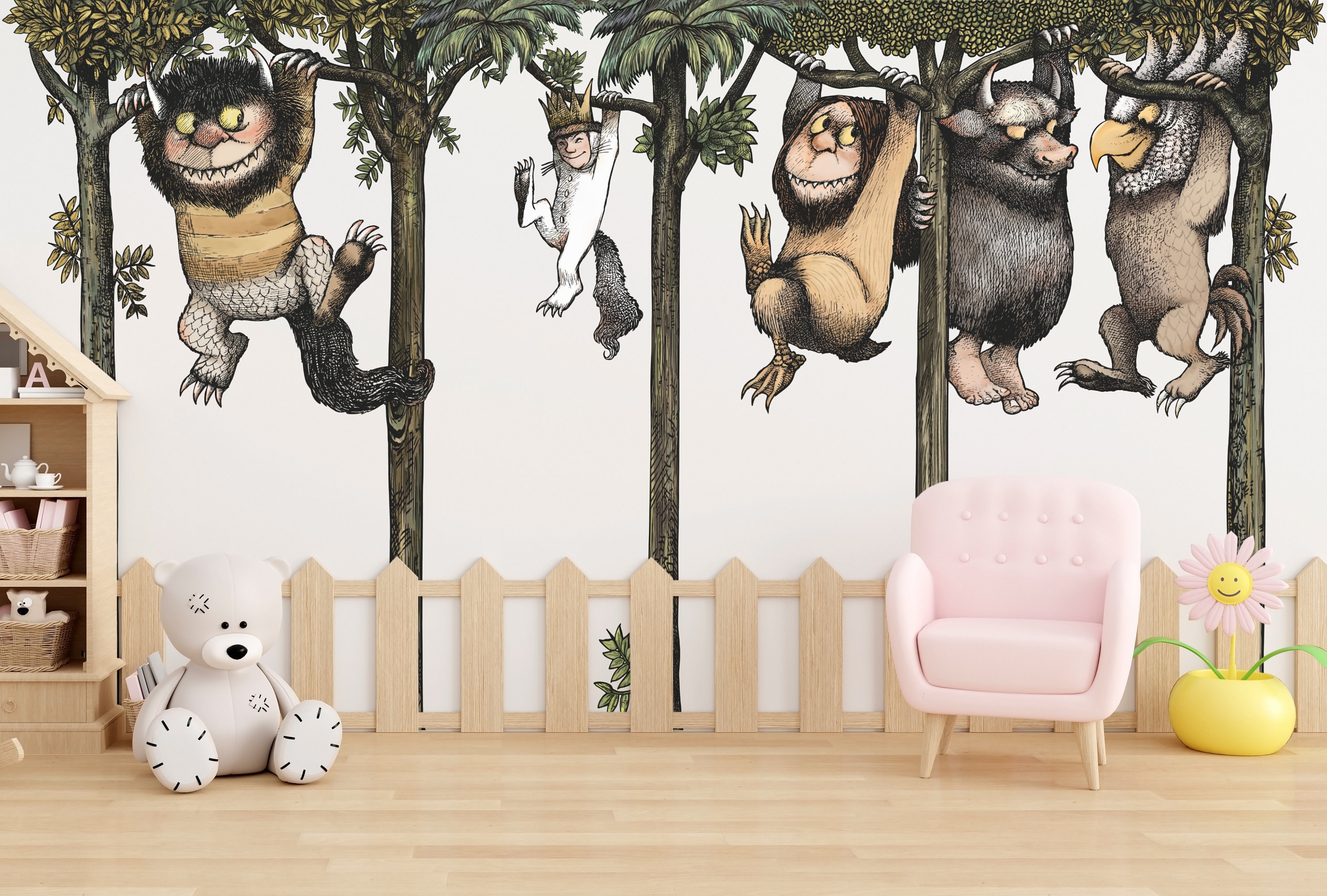 Removable Where the Wild Things Are With Monsters Wall Decal - Etsy