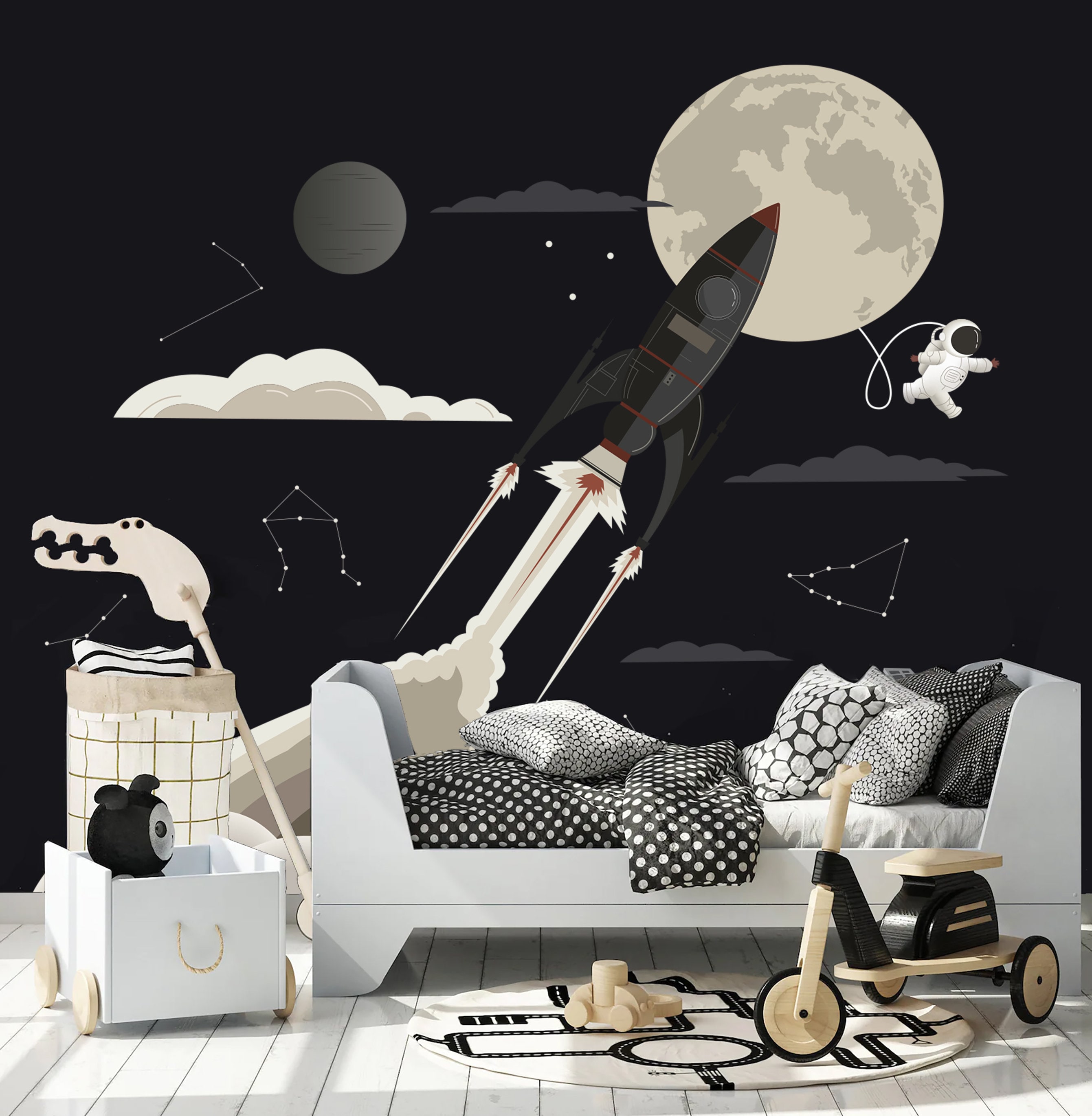 Space Rocket Constellation Star Astronaut Wall Decal Sticker - Etsy