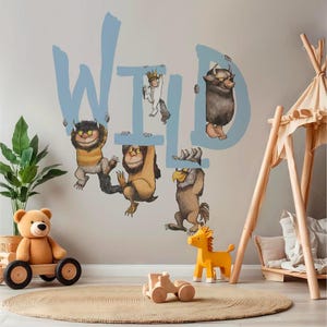 Removable Peel and Stick Where the Wild Things Are Monsters Wall Decal ...