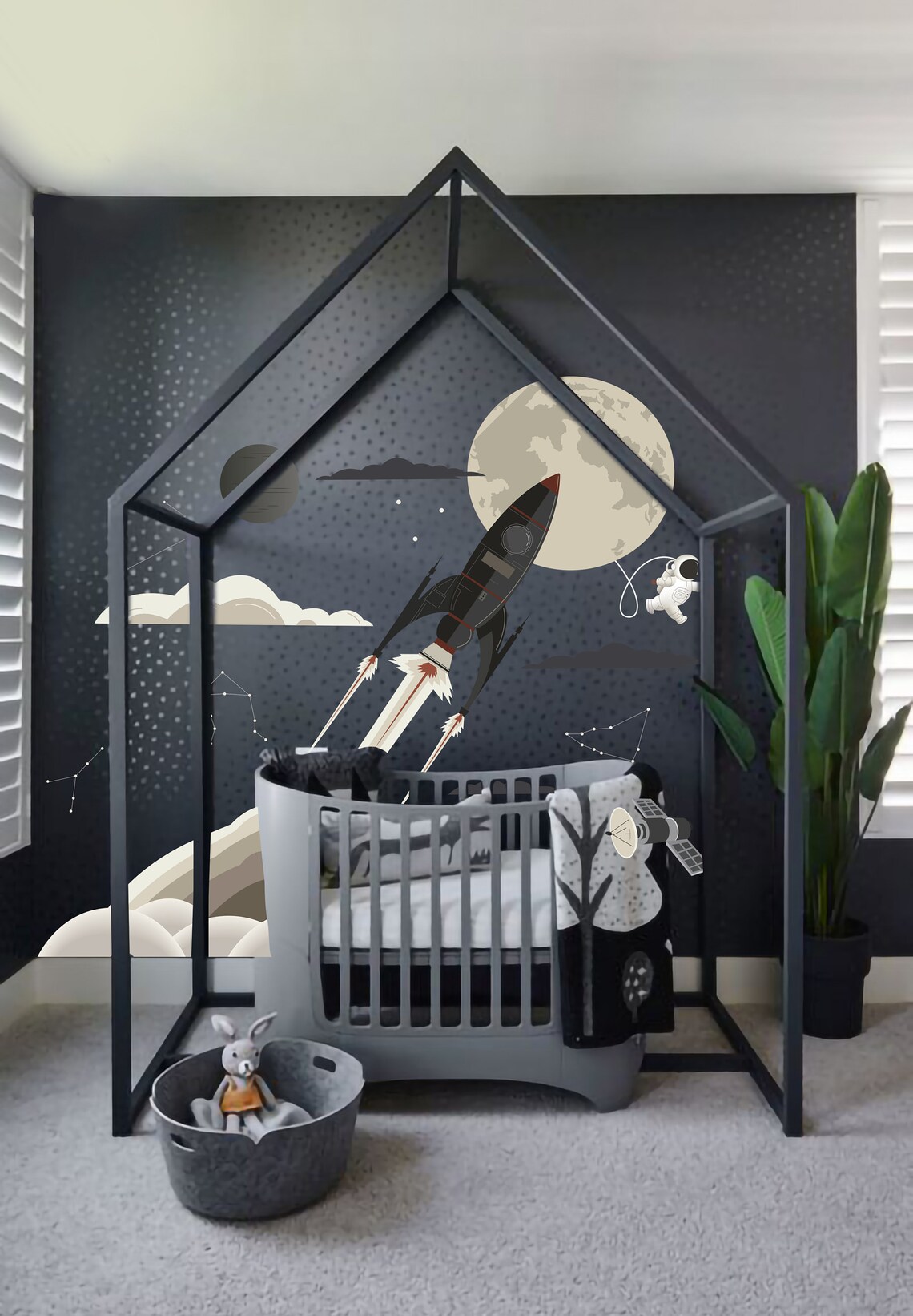 Space Rocket Constellation Star Astronaut Wall Decal Sticker - Etsy