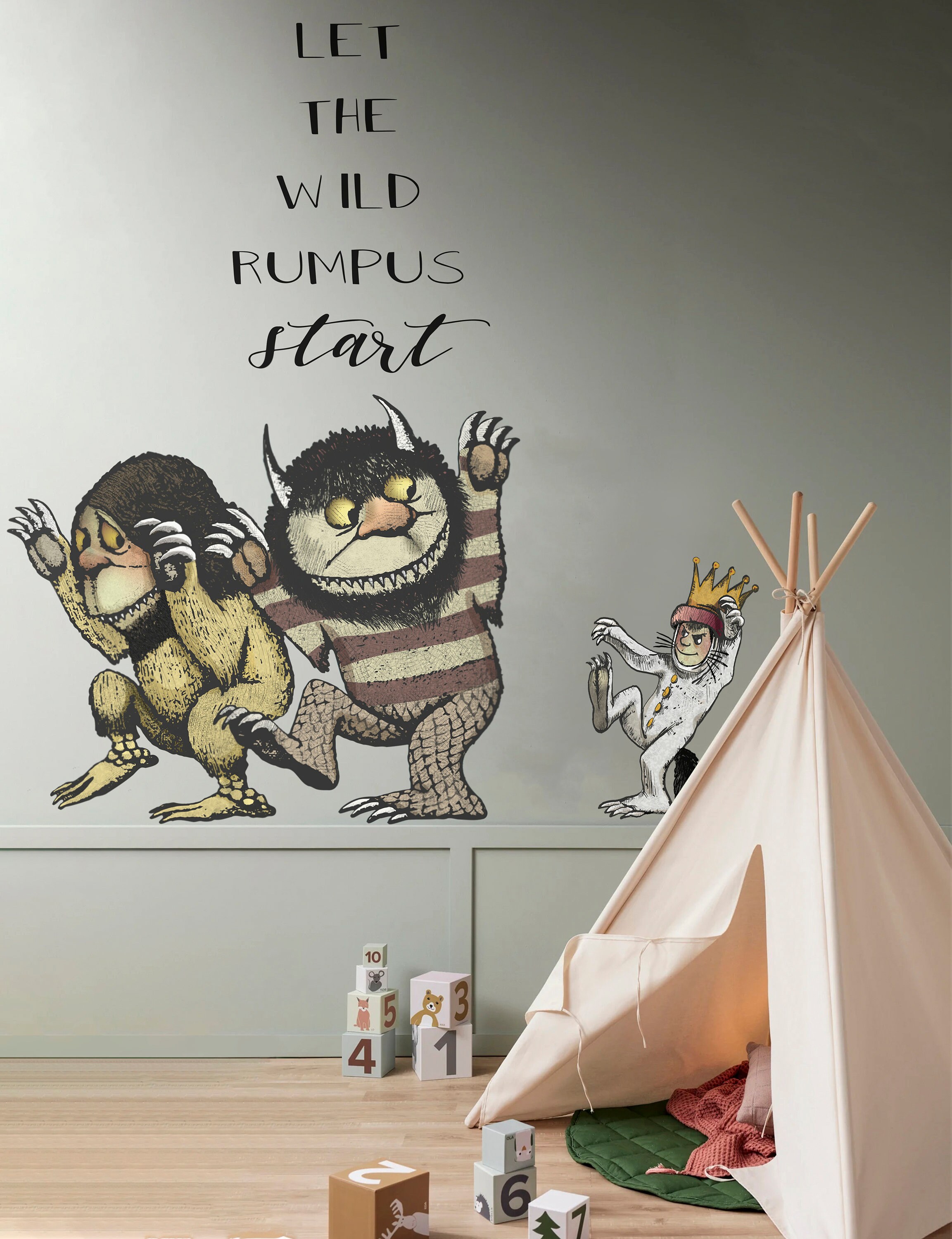 Where the Wild Things Are With Monsters Wall Decals Wall Murals Sticker ...