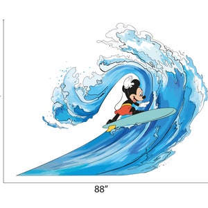 Mickey Mouse Surfing Wall Decal for Kid Wall Sticker for Nursery - Etsy