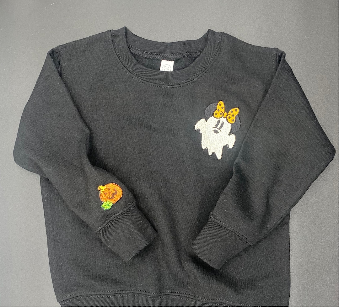 Embroidered Halloween Toddler Sweatshirt, Custom Ghost Toddler Sweater ...