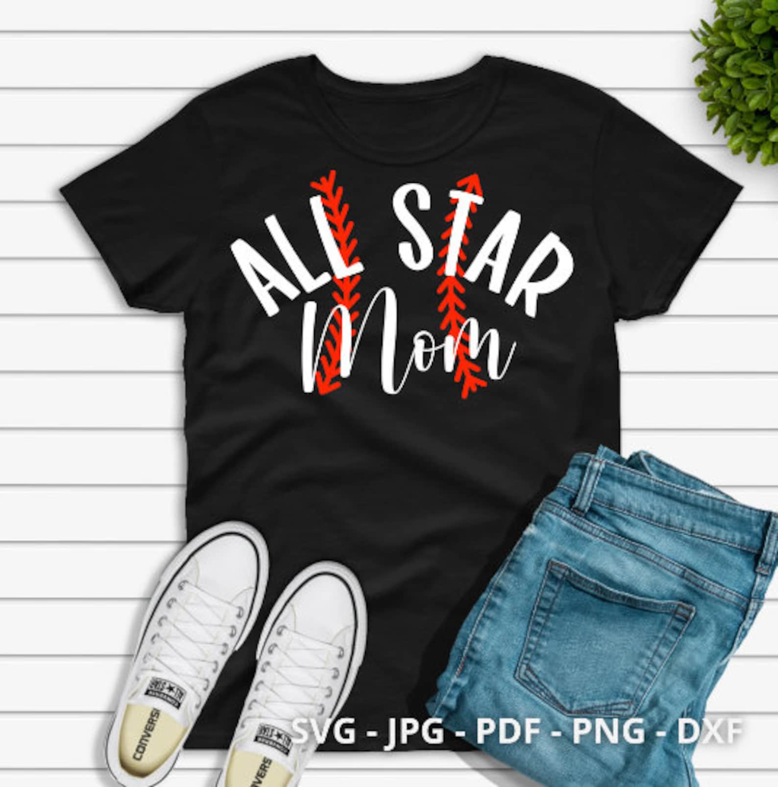 All Star Mom Shirt Design for Svg, Jpg, Png, Dxf Digital Download - Etsy