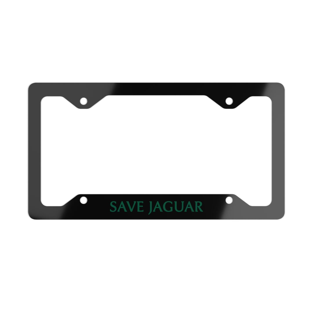 Save Jaguar Metal License Plate Frame - Etsy