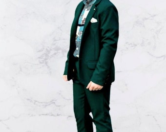 Kids Dark Green Suit - Etsy