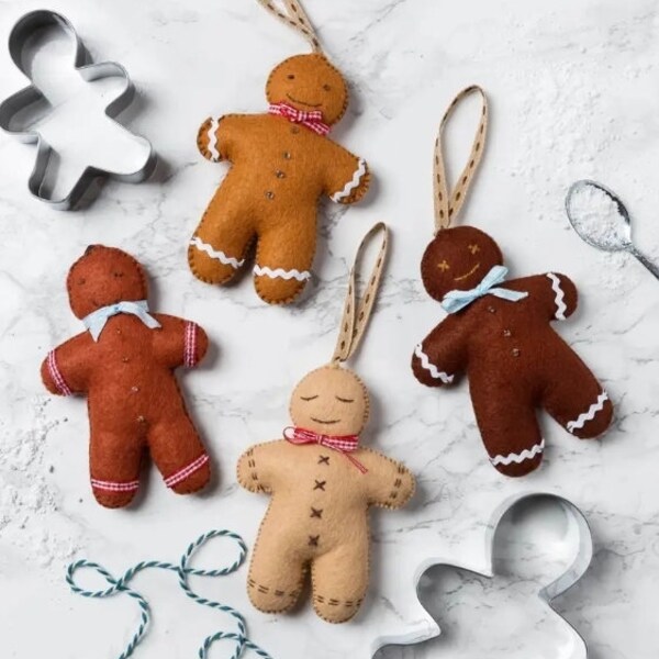 Felt Gingerbread Man - Etsy UK