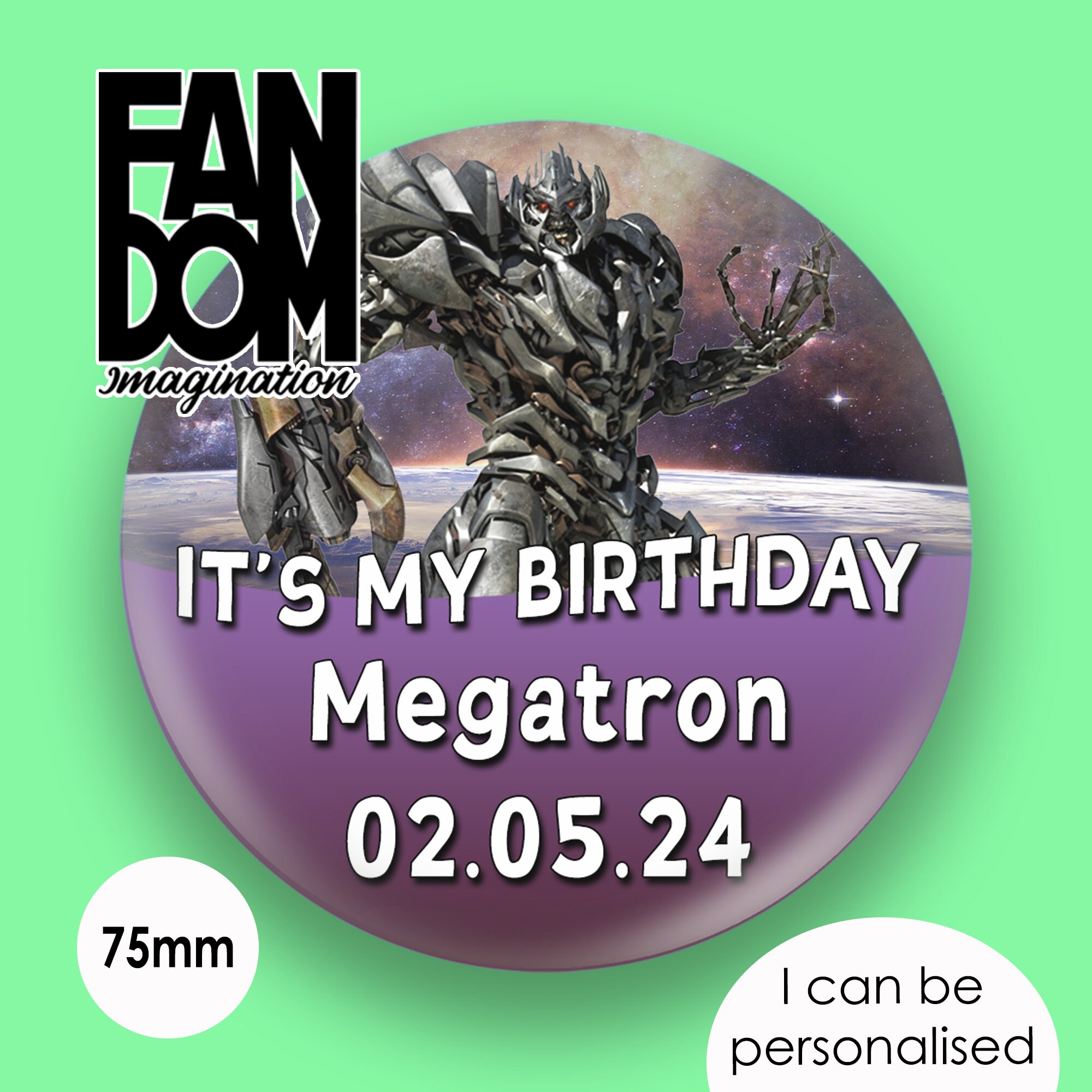 Megatron - It's My Birthday - Transformers Inspired Personalised Custom ...