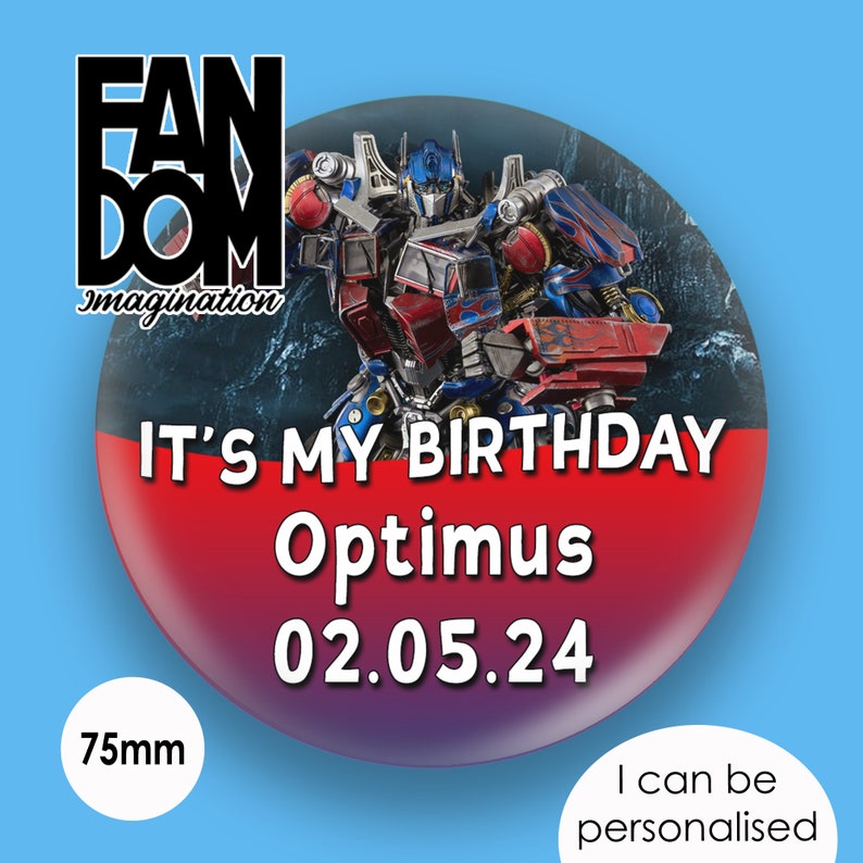 Optimus Prime - It's My Birthday - Transformers Inspired Personalised ...