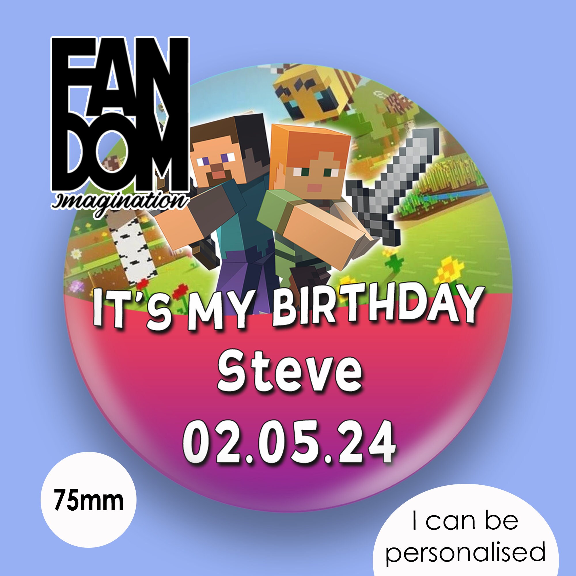 Minecraft - It's My Birthday - Minecraft Inspired Personalised Custom ...