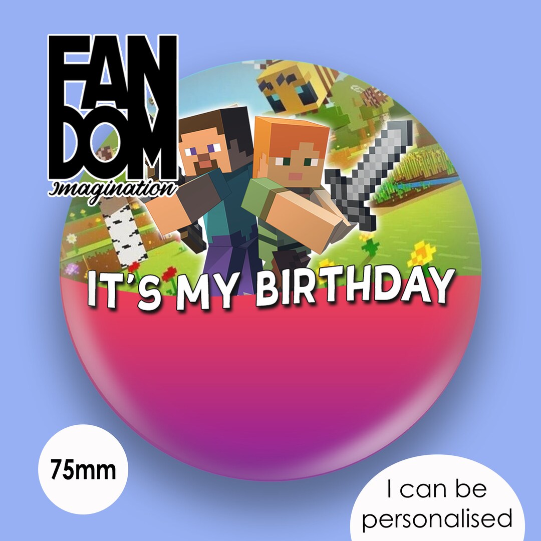 Minecraft - It's My Birthday - Minecraft Inspired Personalised Custom ...