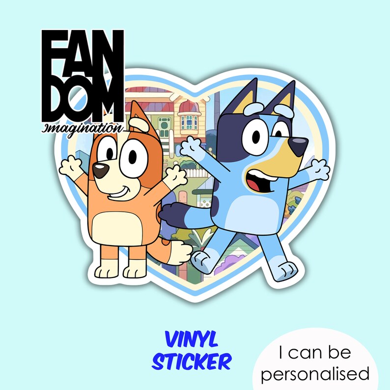 Bluey and Bingo Bluey Inspired Vinyl Sticker Birthday Gift Present ...