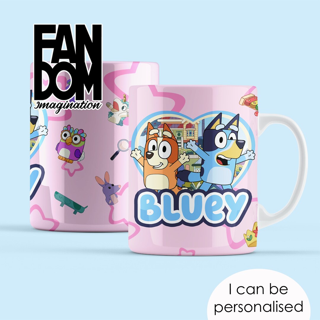Bluey and Bingo Bluey Inspired 11oz Personalised Ceramic Mug Birthday ...
