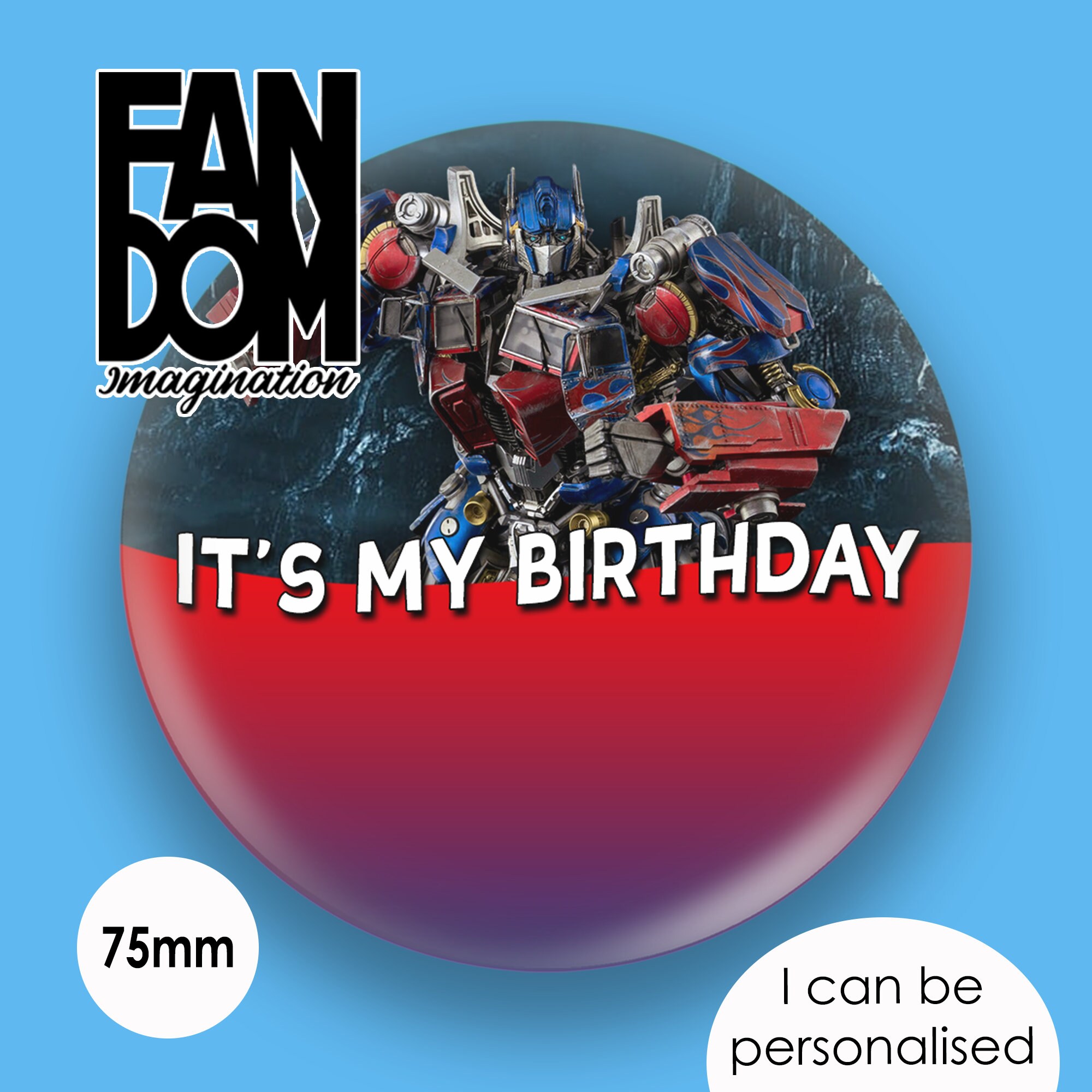 Optimus Prime - It's My Birthday - Transformers Inspired Personalised ...