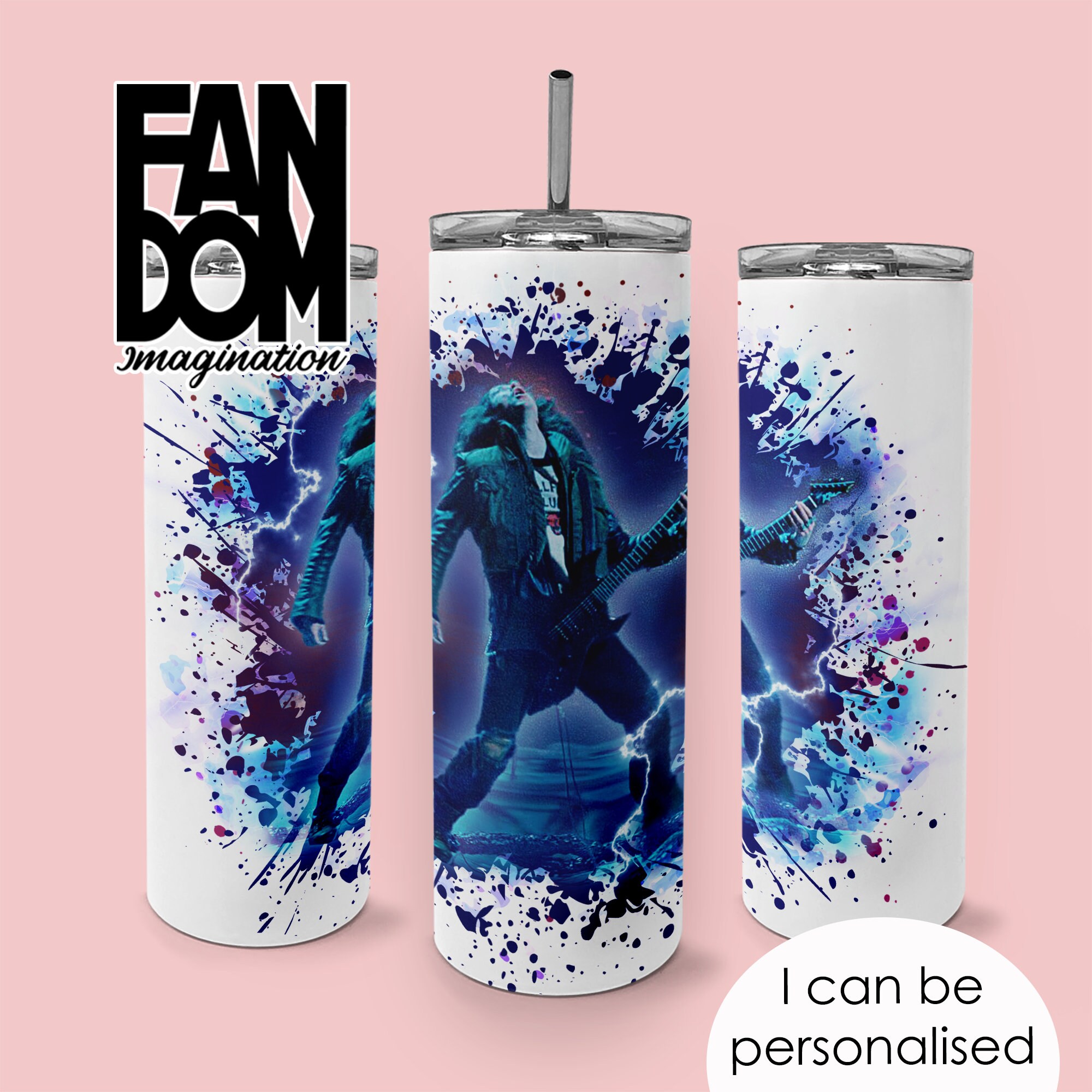 Eddie - Stranger Things Inspired 20oz Reusable Personalised Stainless ...