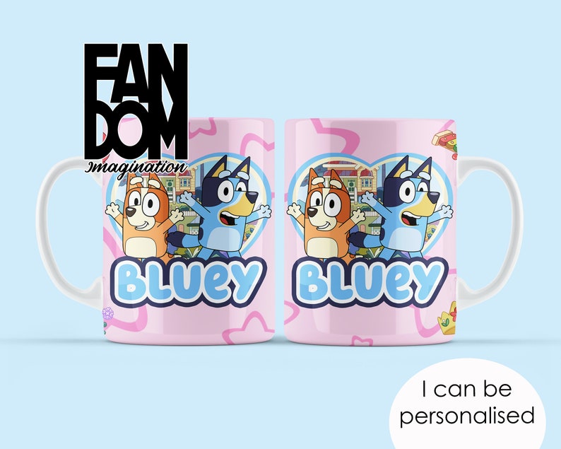 Bluey and Bingo Bluey Inspired 11oz Personalised Ceramic Mug - Etsy ...