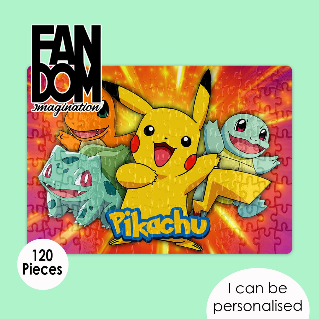 Pokemon Inspired 120 Piece Personalised Jigsaw Puzzle | Birthday Gift ...