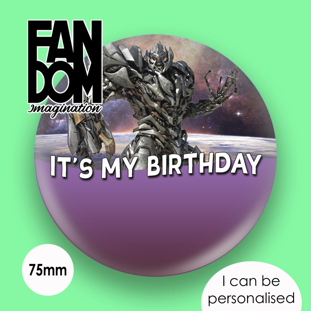 Megatron - It's My Birthday - Transformers Inspired Personalised Custom ...