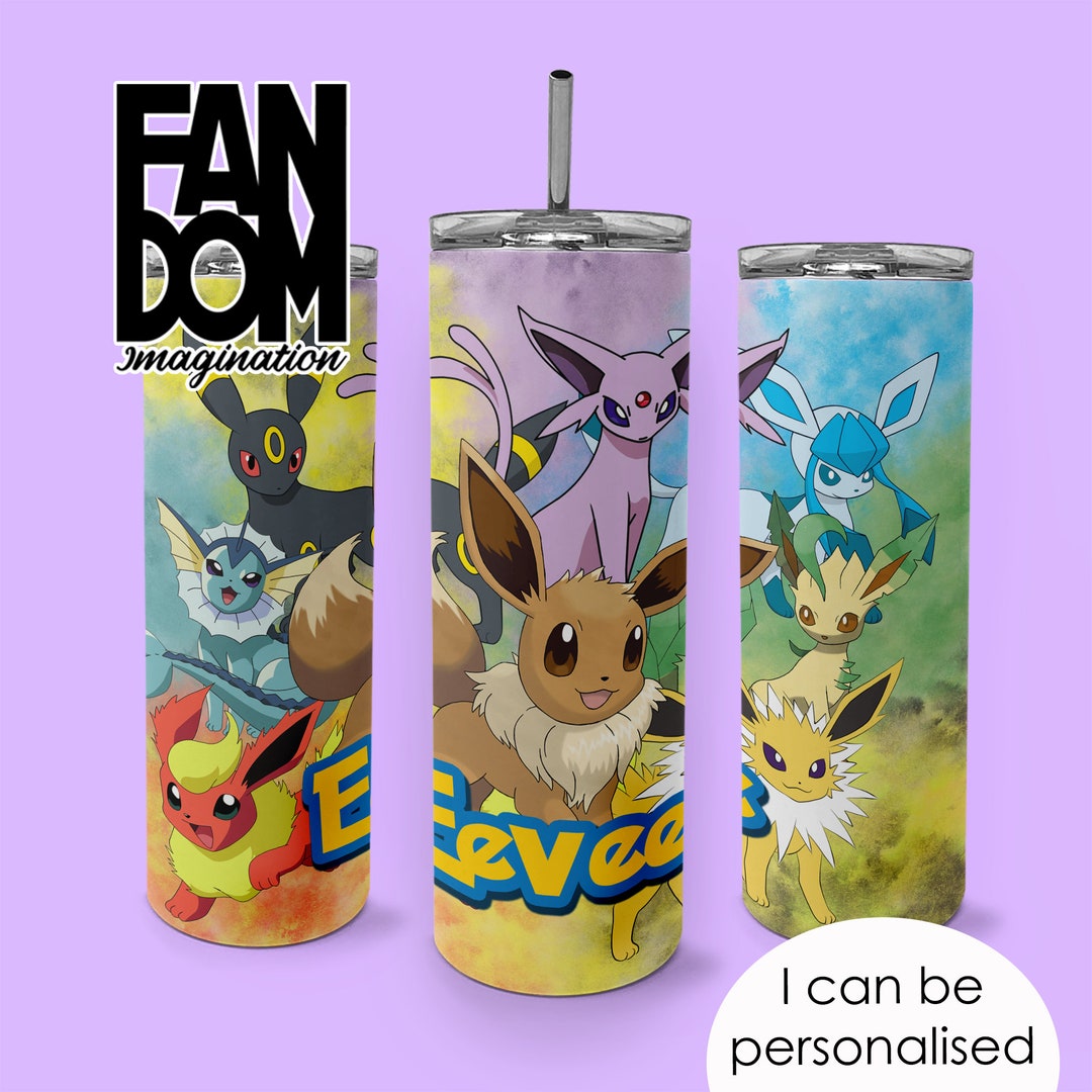 Eevee Evolution Pokemon Inspired 20oz Reusable Personalised Stainless ...