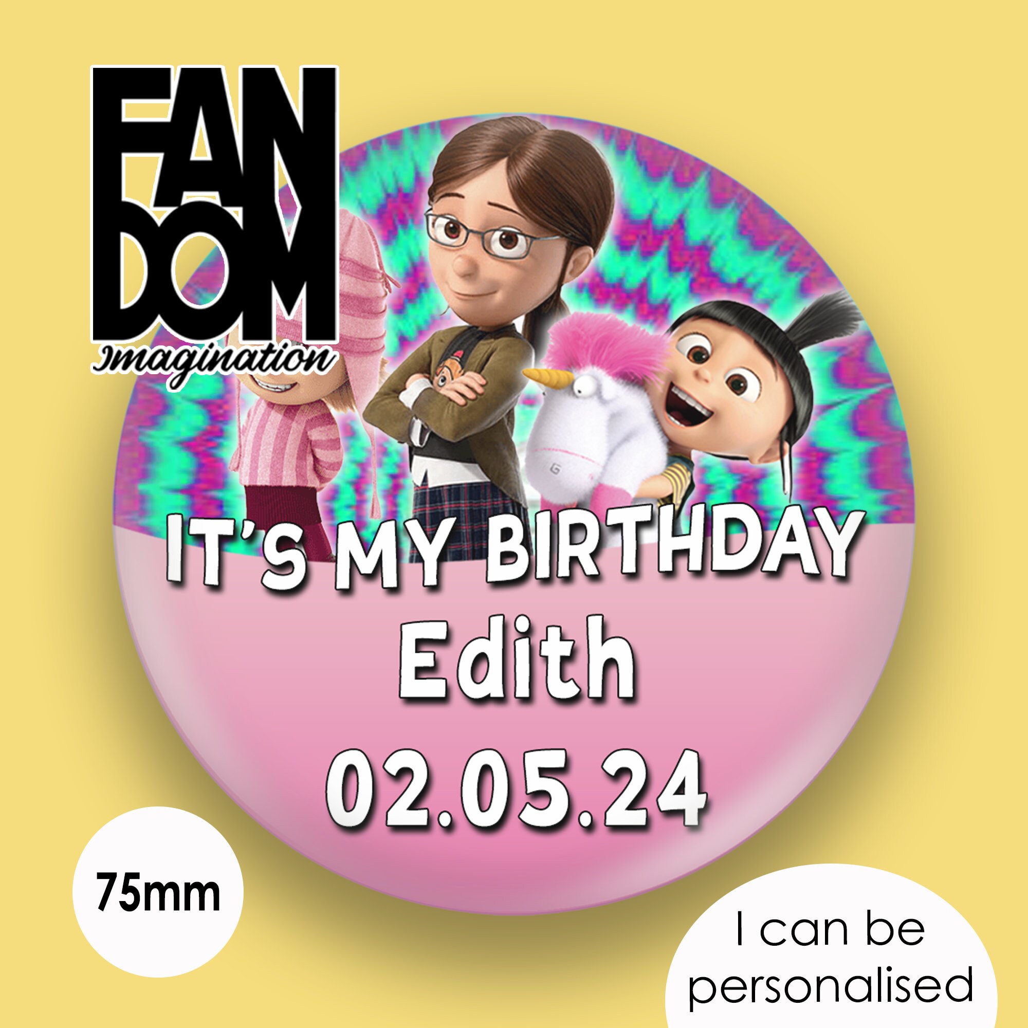 Edith, Margo & Agnes - It's My Birthday - Minions Inspired Personalised ...