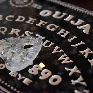 Handmade Ouija Board + Iridescent Glass Planchette | Sun and Moon ...