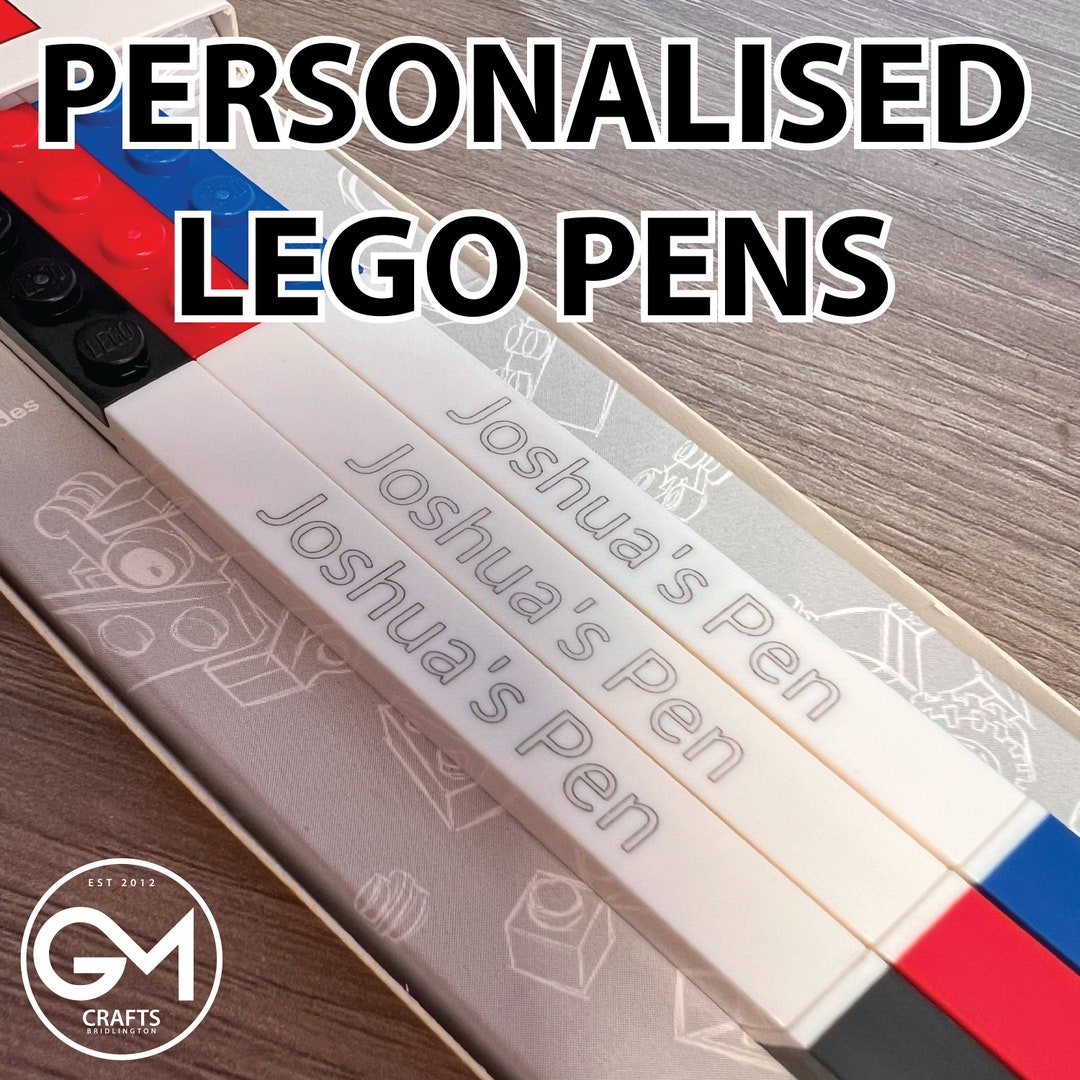 Personalised Engraved LEGO® Gel Pen 3 Pack Multi Coloured Pen Pal, Gel ...