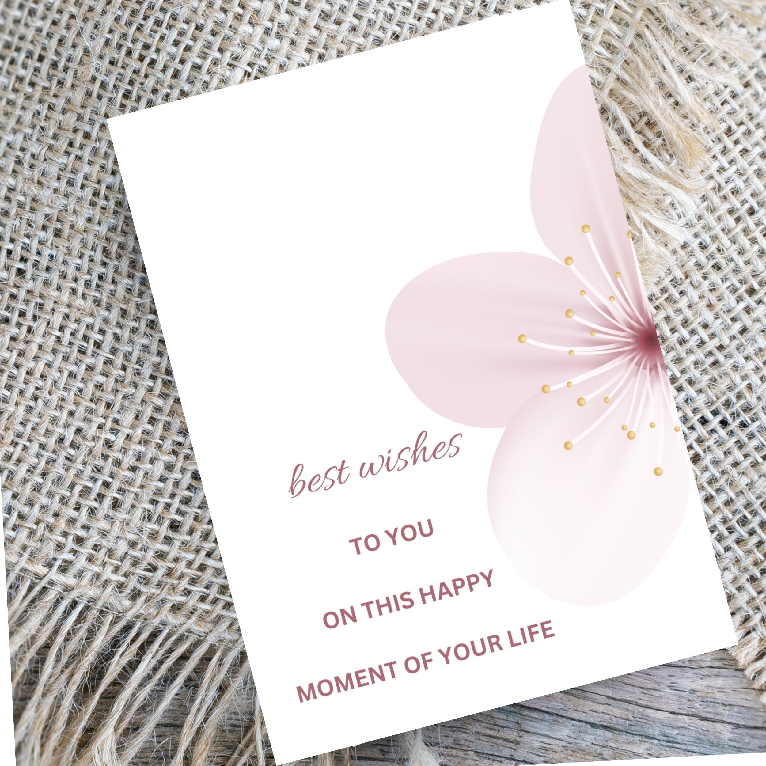 Best Wishes Card Printable, Floral Greetings Card Digital Download - Etsy