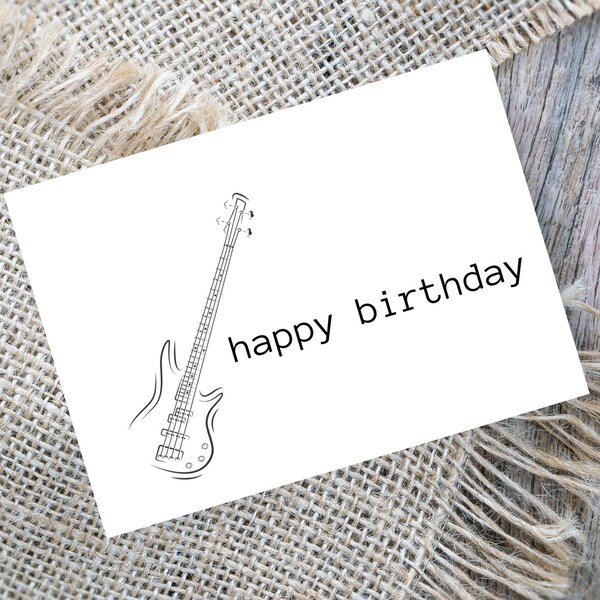 Guitar Greeting Card - Etsy UK