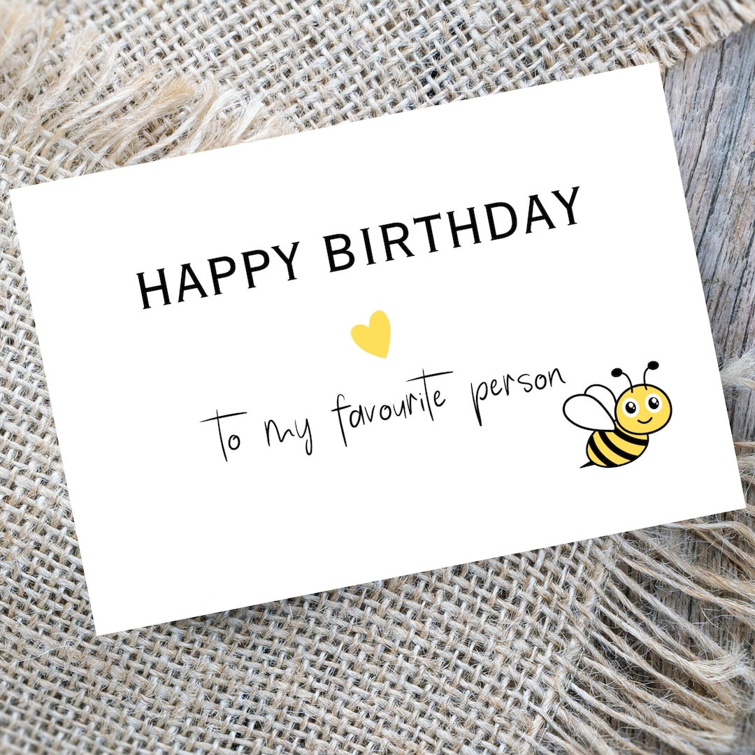 Favourite Person Birthday Card Printable - Etsy