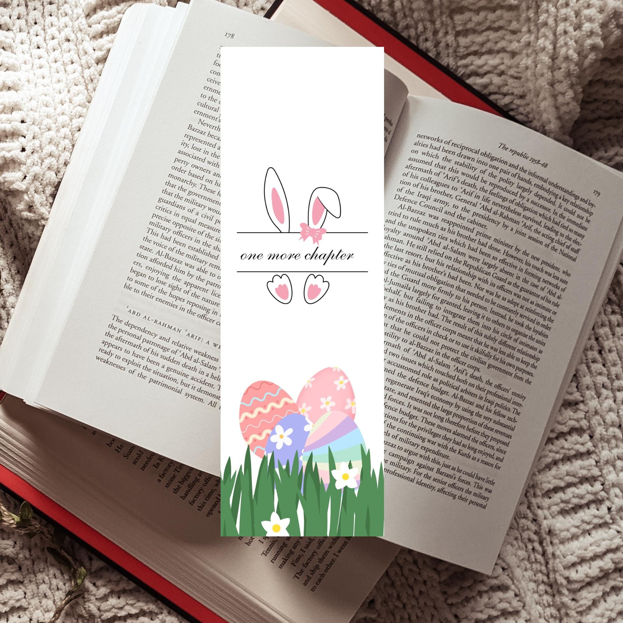 Easter Bookmark Printable, Bunny Bookmark Pdf Digital Download - Etsy