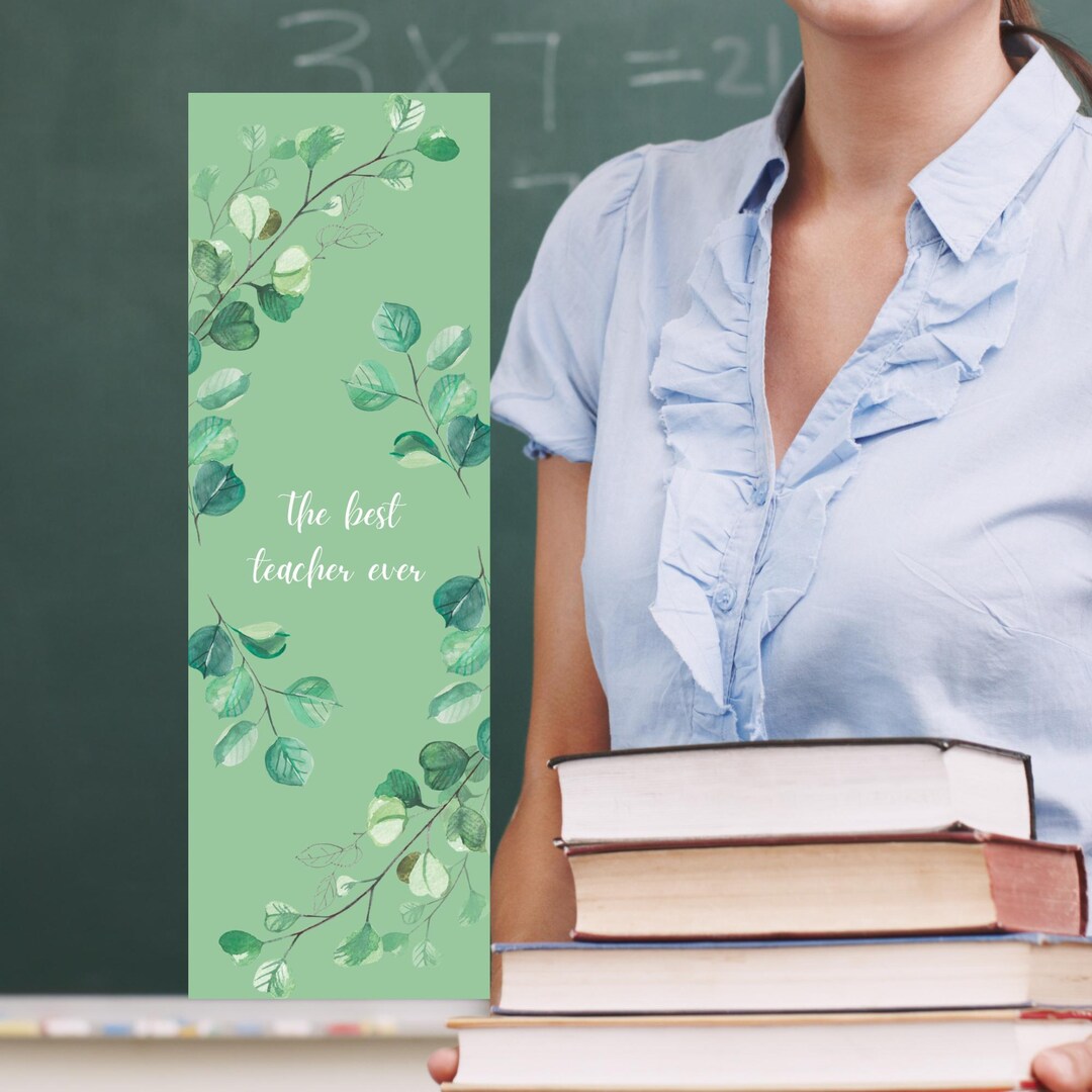 Teacher Bookmark Gift Printable, Digital Download Teacher Bookmark Pdf ...