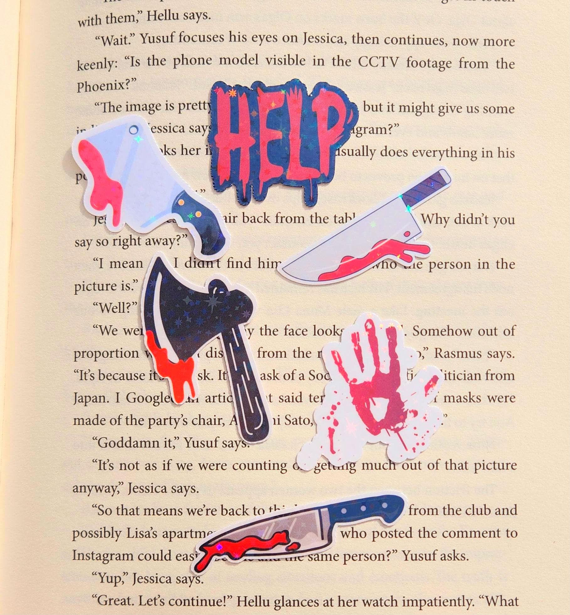 Thriller Bookish Mini Sticker Collection, Reader, Kindle Sticker ...