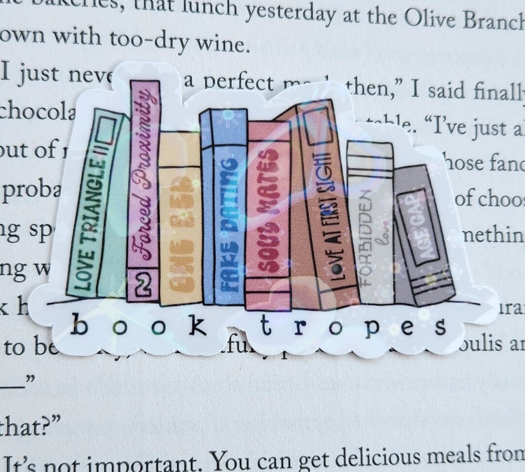 Romance Book Trope Sticker, Vinyl Sticker, Water Resistant Sticker ...