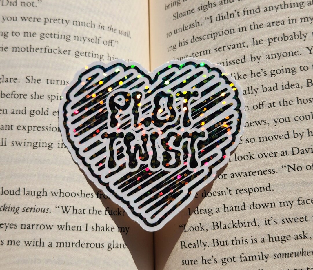 Plot Twist Book Sticker, Vinyl Sticker, Water Resistant Sticker, Kindle ...