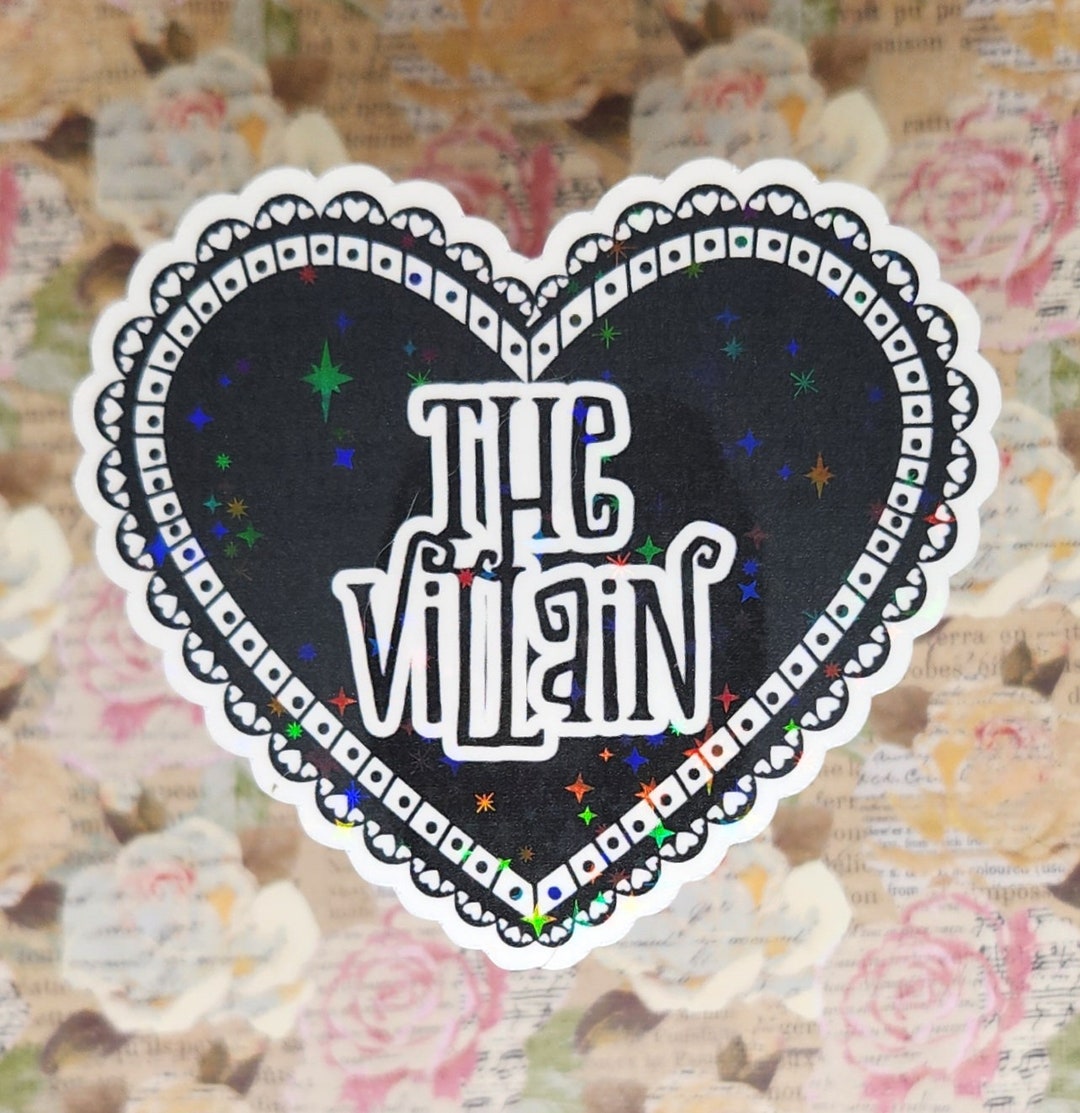 The Villain Sticker, Vinyl Sticker, Water Resistant Sticker, Bookish ...