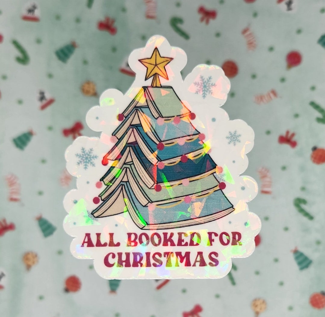 Bookmas Christmas Tree Sticker, Bookish Sticker, Reader, Kindle Sticker ...