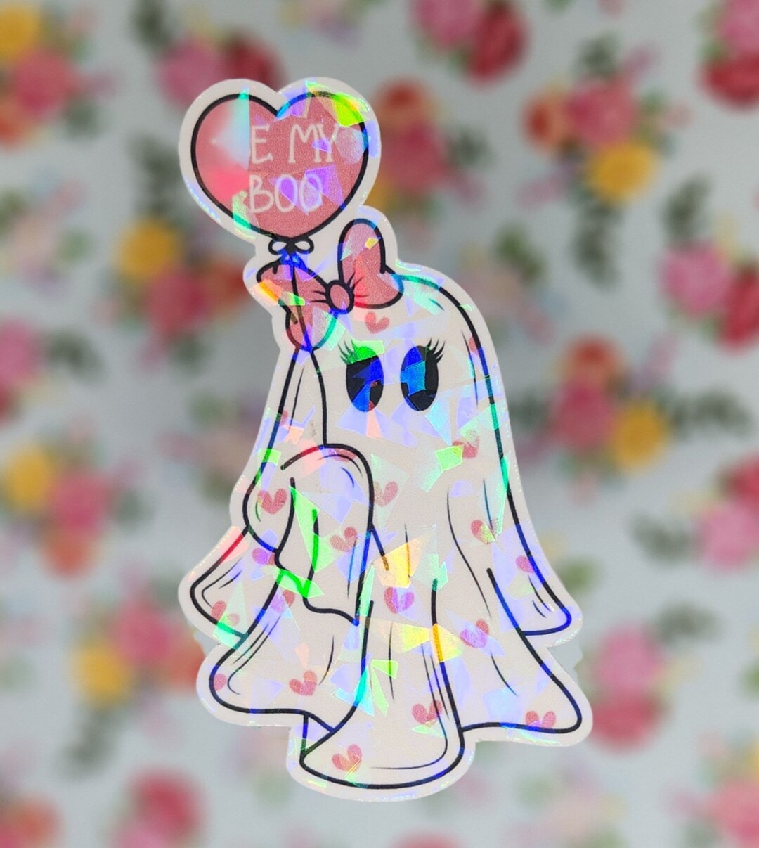 Ghostie Valentine's Sticker, Vinyl Sticker, Water Resistant Sticker ...