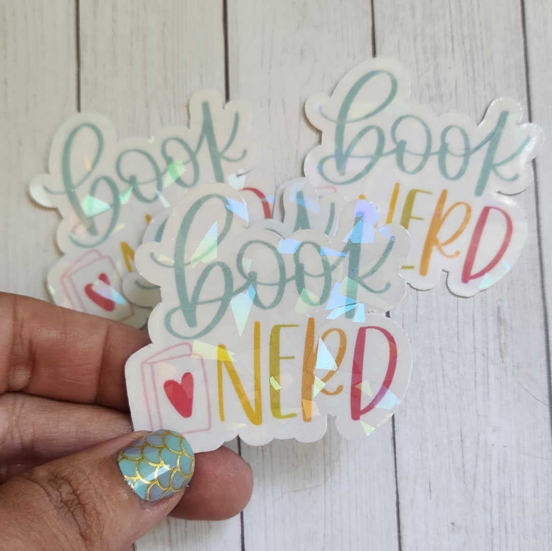 Book Nerd Sticker Vinyl Sticker Water Resistant Sticker - Etsy