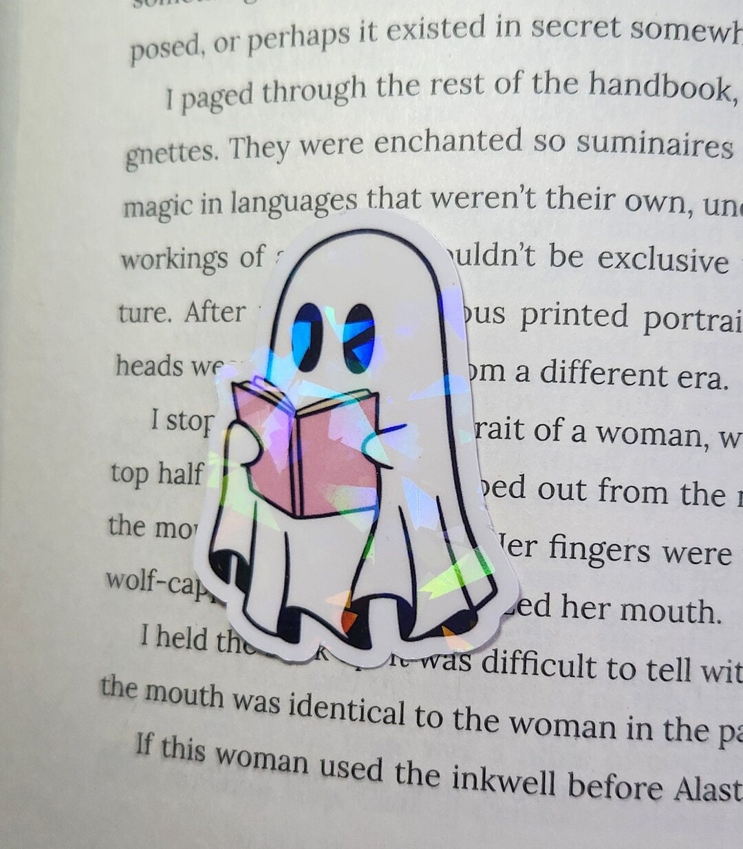 Reading Ghost Water Bottle Sticker, Bookish Ghost Sticker, GHOSTY ...