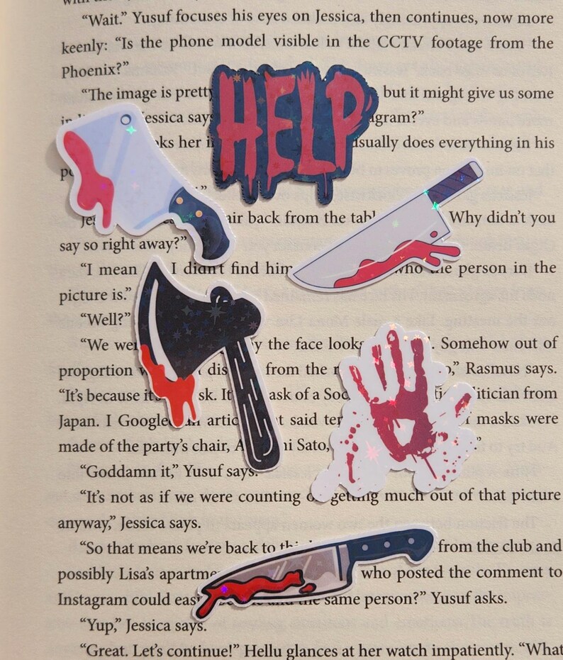Thriller Bookish Mini Sticker Collection, Reader, Kindle Sticker ...