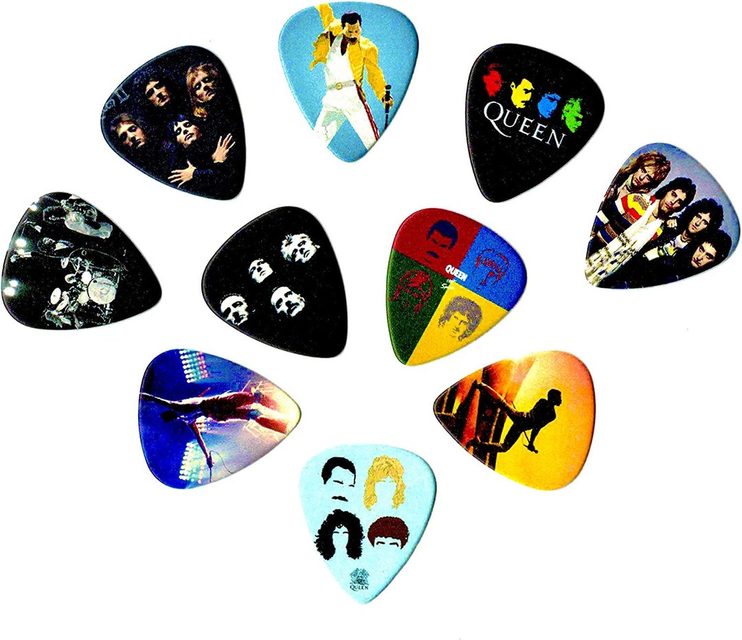 Queen Guitar Picks (10 Picks in a Pack)(medium Thickness 0.71mm) Sherpa ...