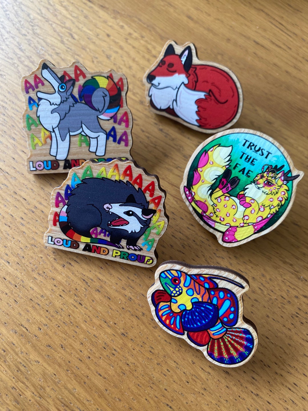 Wooden Furry Pins, 1.5” - Etsy