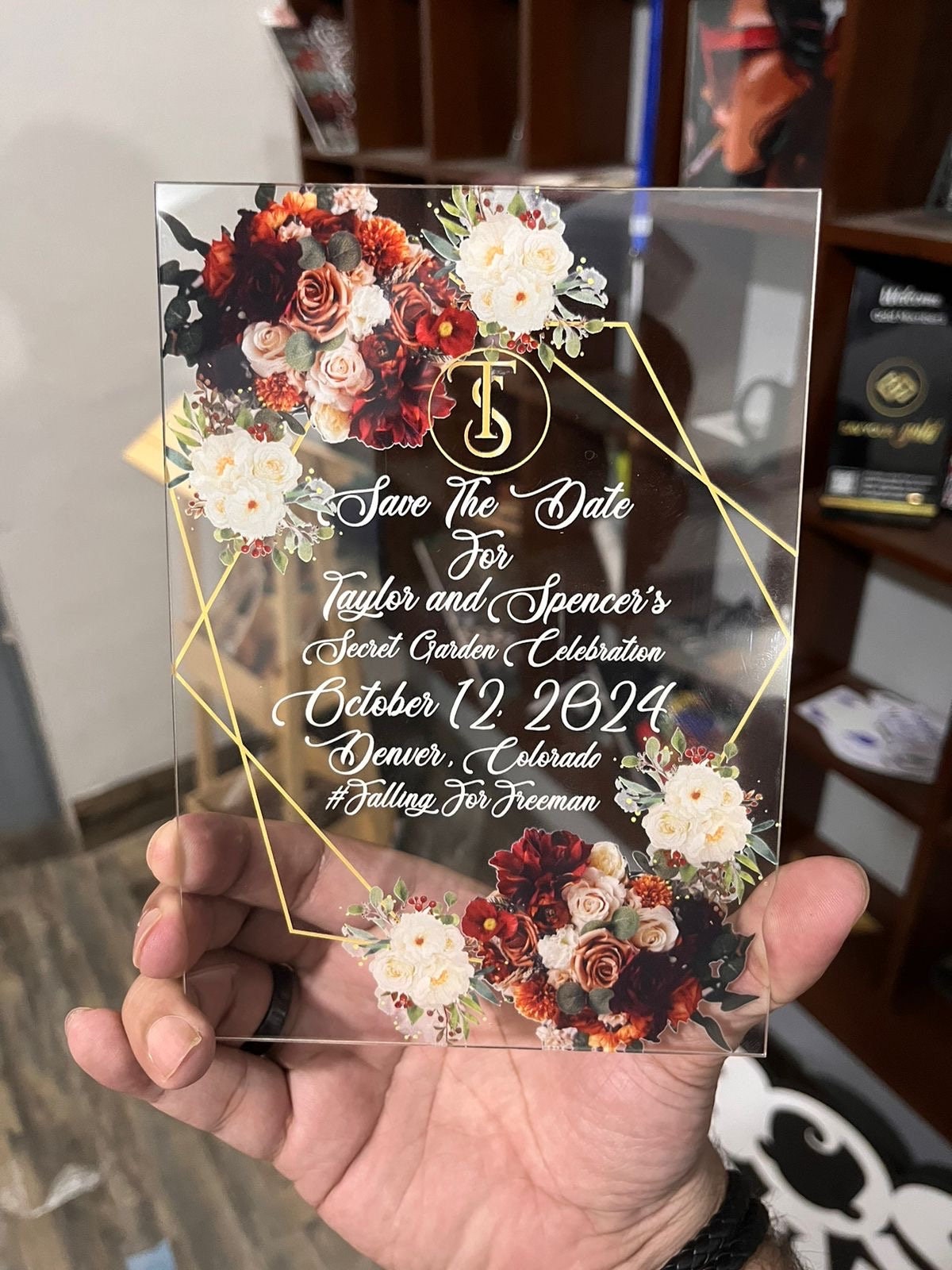 Custom Acrylic Invitations Cards, UV Printing, Laser Cutting, Custom ...