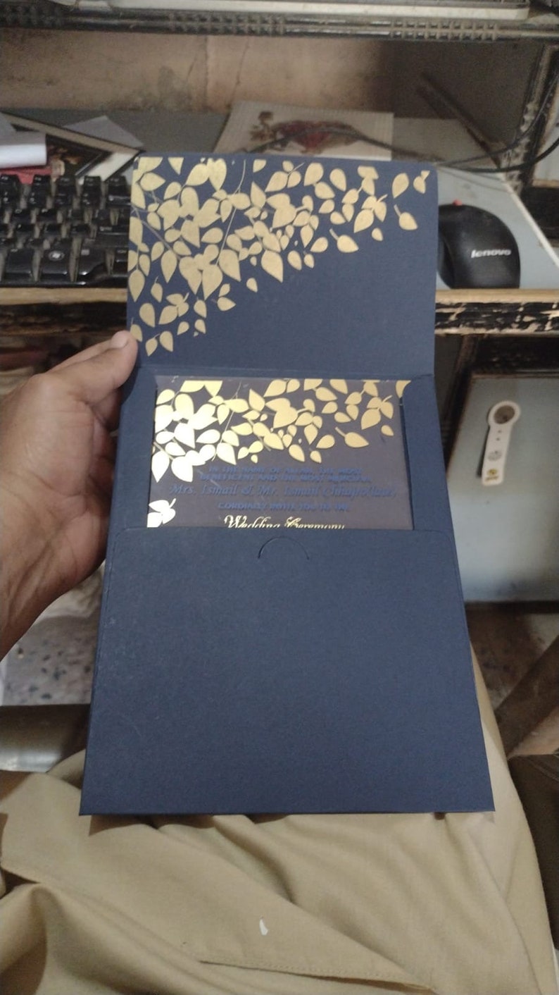 100 Pieces Invitation Cards, Gold/silver Printing, Shimmer Print on ...
