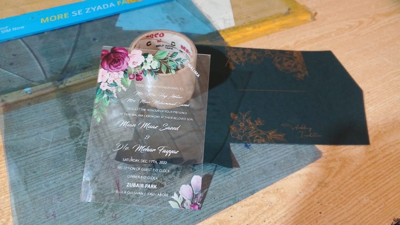 Custom Acrylic Invitations Cards UV Printing Laser Cutting - Etsy