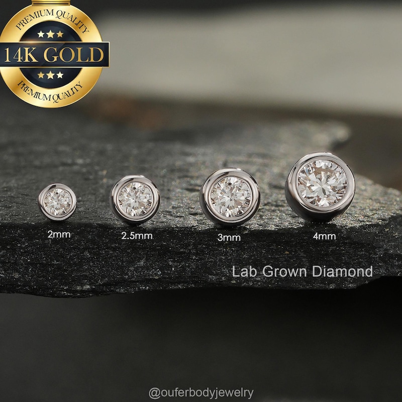 18ct Diamond Stud Earring - Etsy
