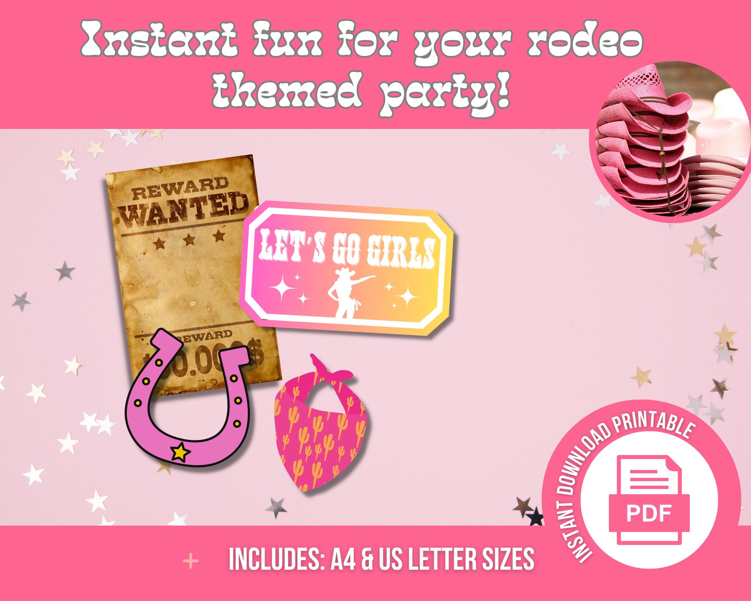 Cowgirl Birthday Party 30 Photo Props Selfie Props Funny Signs 21st ...